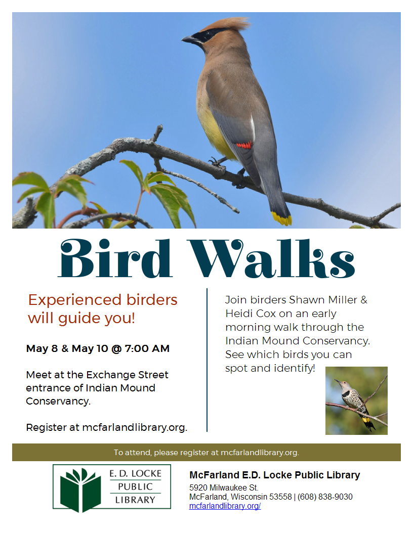 Guided Bird Walk | E.D. Locke Public Library