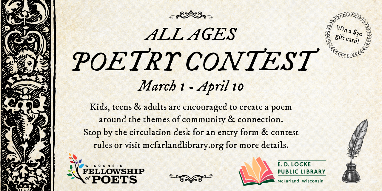 All Ages Poetry Contest | E.D. Locke Public Library